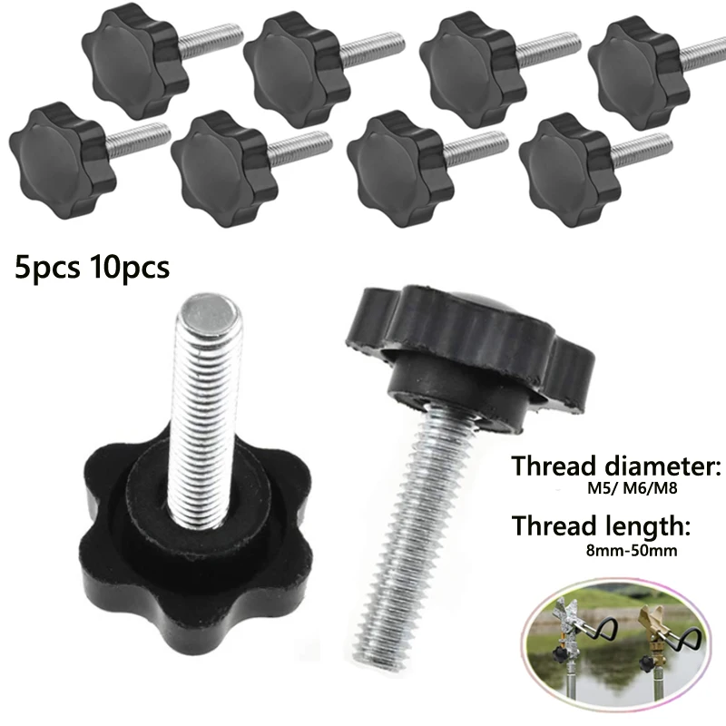 M5-M6-M8-Star-Shape-Thread-Clamping-Handle-Bolt-Bakelite-Hand-Knob ...