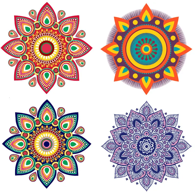 Oeteldonk-Mandala-Flower-Thermal-Stickers-Iron-on-Transfers-for ...