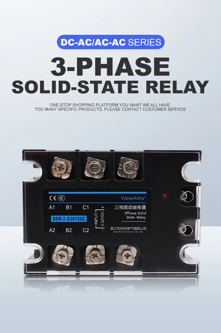 100A - AA - Relais À Semi-conducteurs 3 Phases, Module Ssr 3-32v Entrée ...