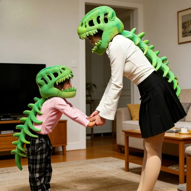 80-120CM Large Size Cool Wearable Dinosaur Skeleton Lifelike Skull ...