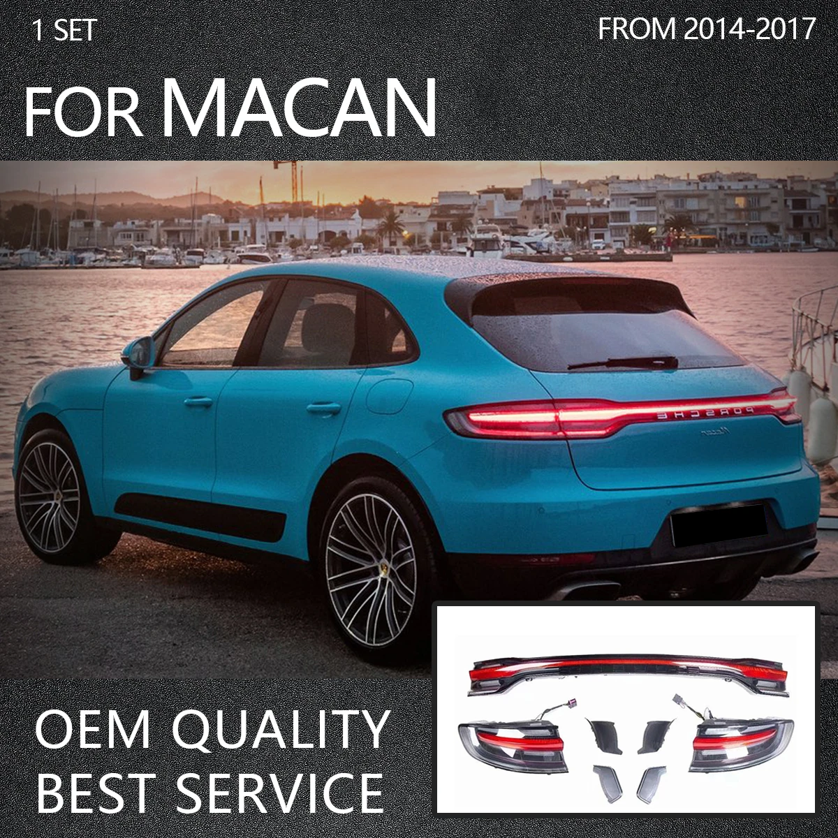 Car Accessories Tail Lamps For Porsche Macan Through Taillights ...