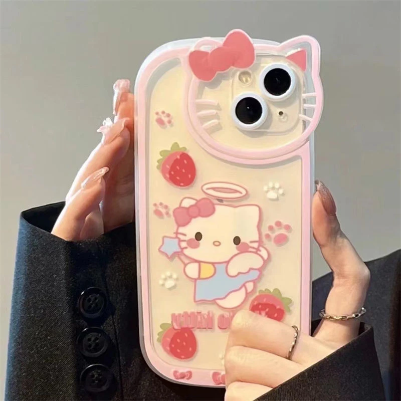 Sanrio Hello Kitty Transparent Case For iPhone 14 13 11 12 Pro Max Mini ...