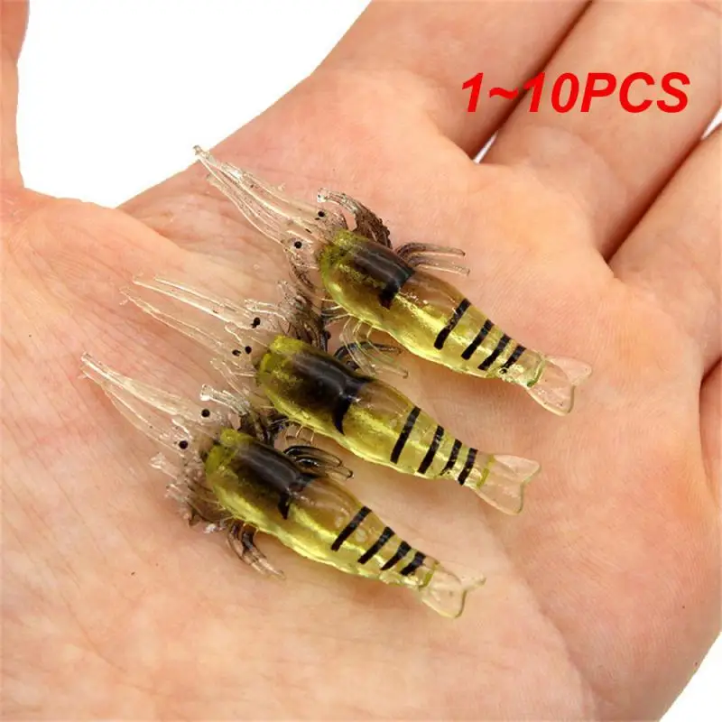 1-10PCS-Bionic-Bionic-Bait-Luminous-Freshwater-Sea-Fishing-Soft-Baits ...