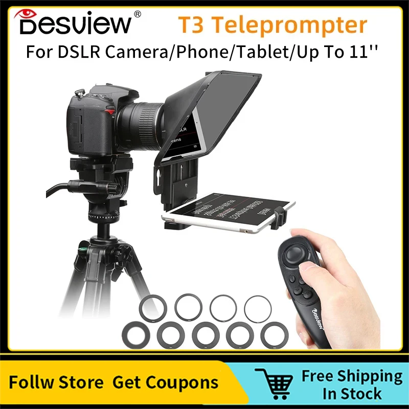 Desview-T3-Third-Generation-Teleprompter-for-DSLR-Camera-Phone-Tablet ...