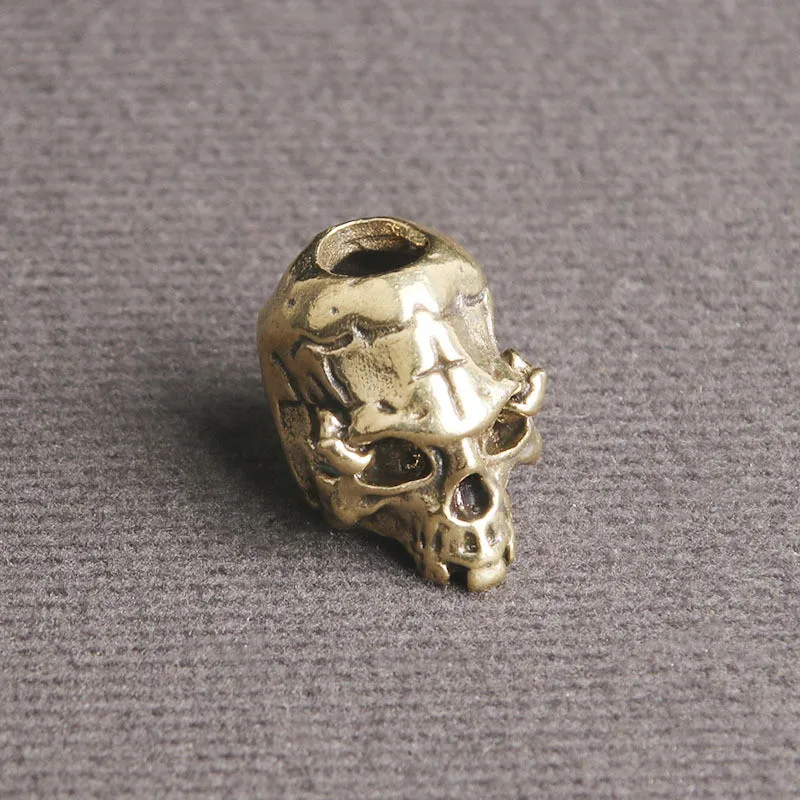 Cross-Mice-Tooth-Skull-Head-Brass-Knife-Bead-EDC-Outdoor-DIY-Paracord ...