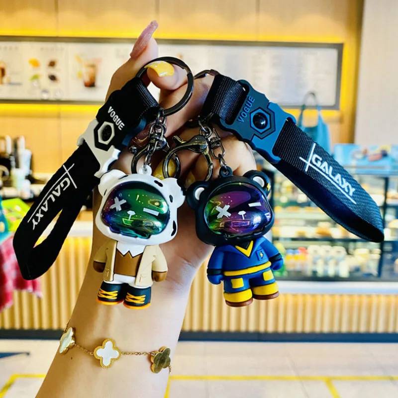 2024-new-popular-cartoon-graffiti-bear-keychain-women-men-bag-pendant ...