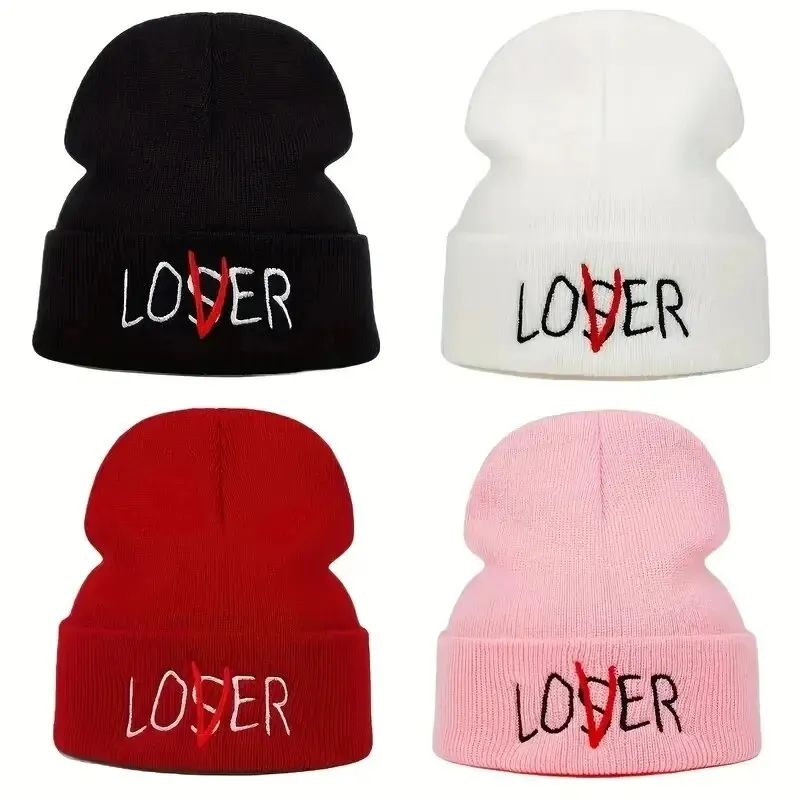 1Pc-Unisex-LOSER-Embroidered-Warm-Hat-Soft-Fashion-Hip-Hop-Winter-Warm ...
