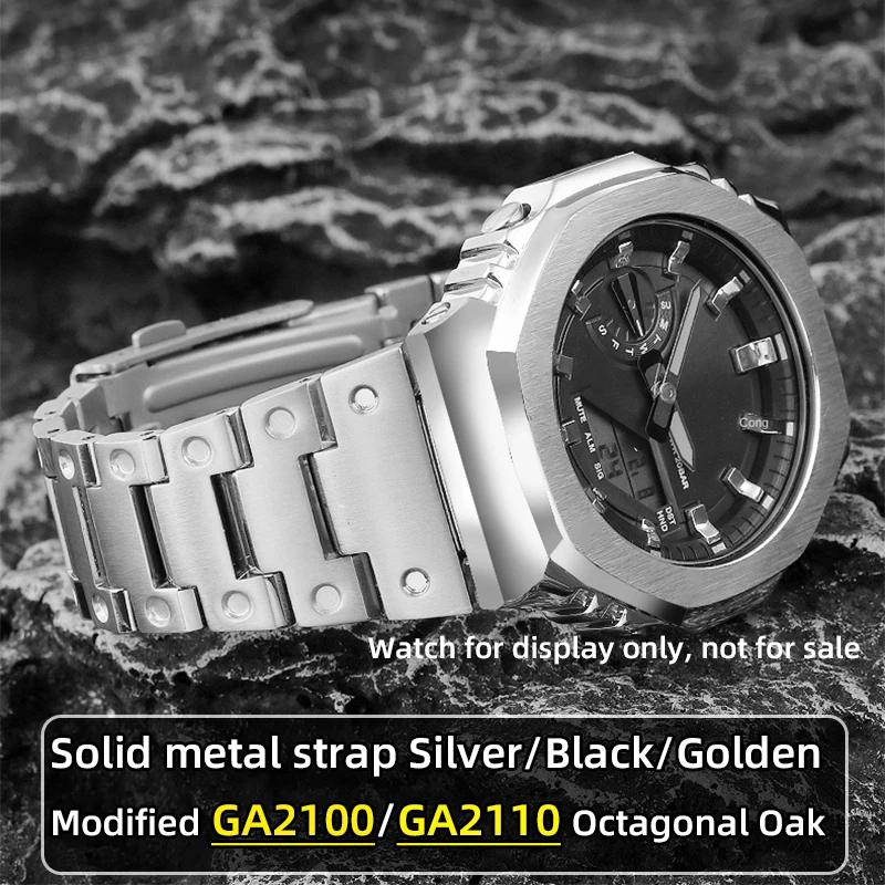Mod-kit-GA2100-bezel-ga2100-strap-stainless-steel-metal-strap-case-set ...