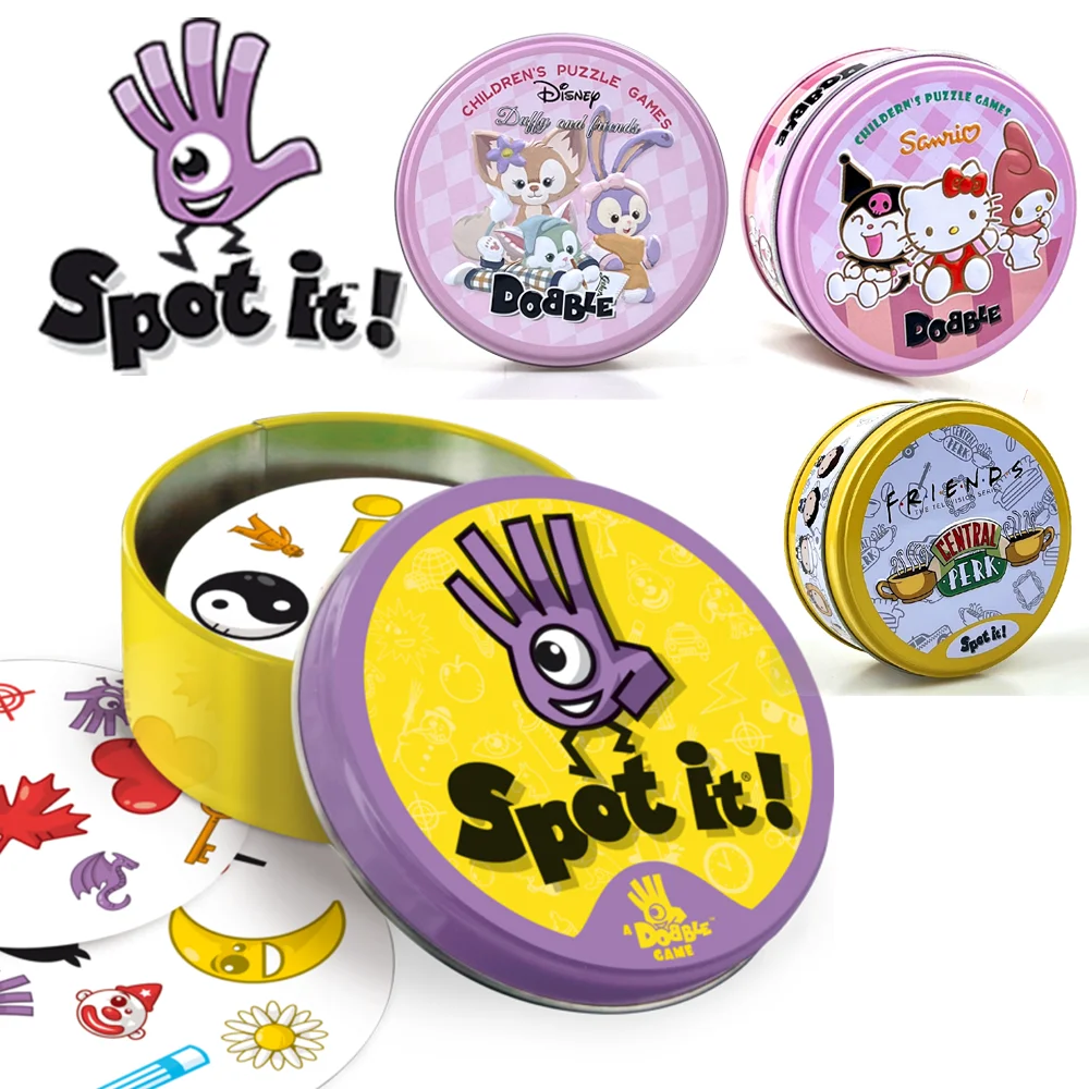 Spot-It-Double-Board-Game-for-Kids-Dobble-Juego-Hello-Kitty-Spongebob ...