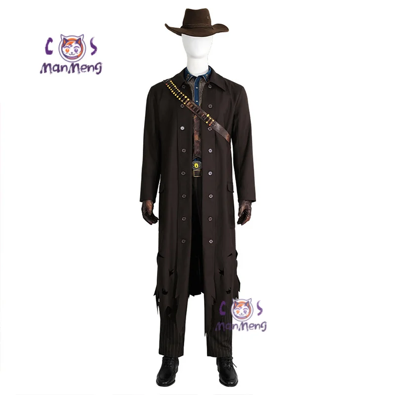 Fallout-Costume-Clothes-Uniform-Performance-Dress-Cowboy-Hat-Brown-Suit ...