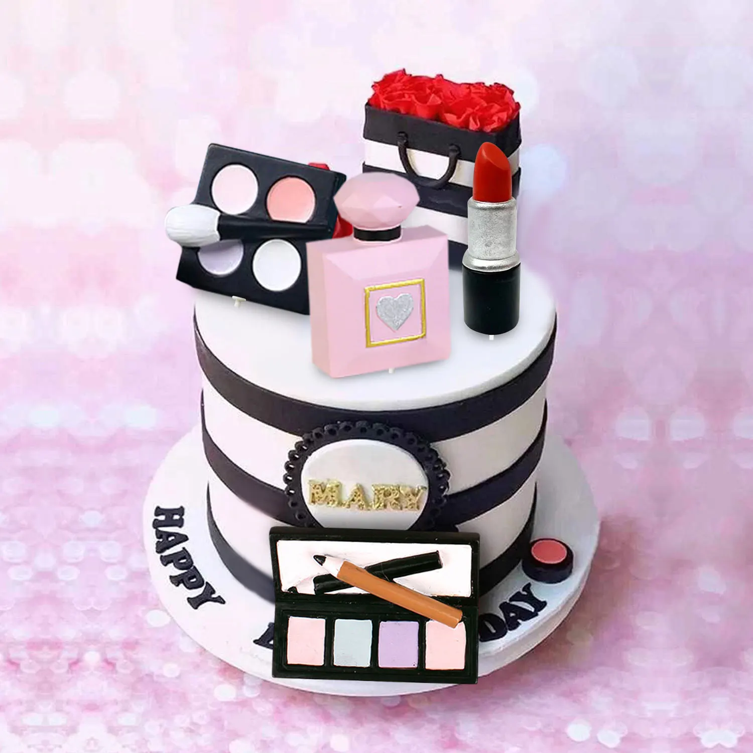 Birthday Cake for Make-Up Artist: The Ultimate Decorated Cosmetic Set ...