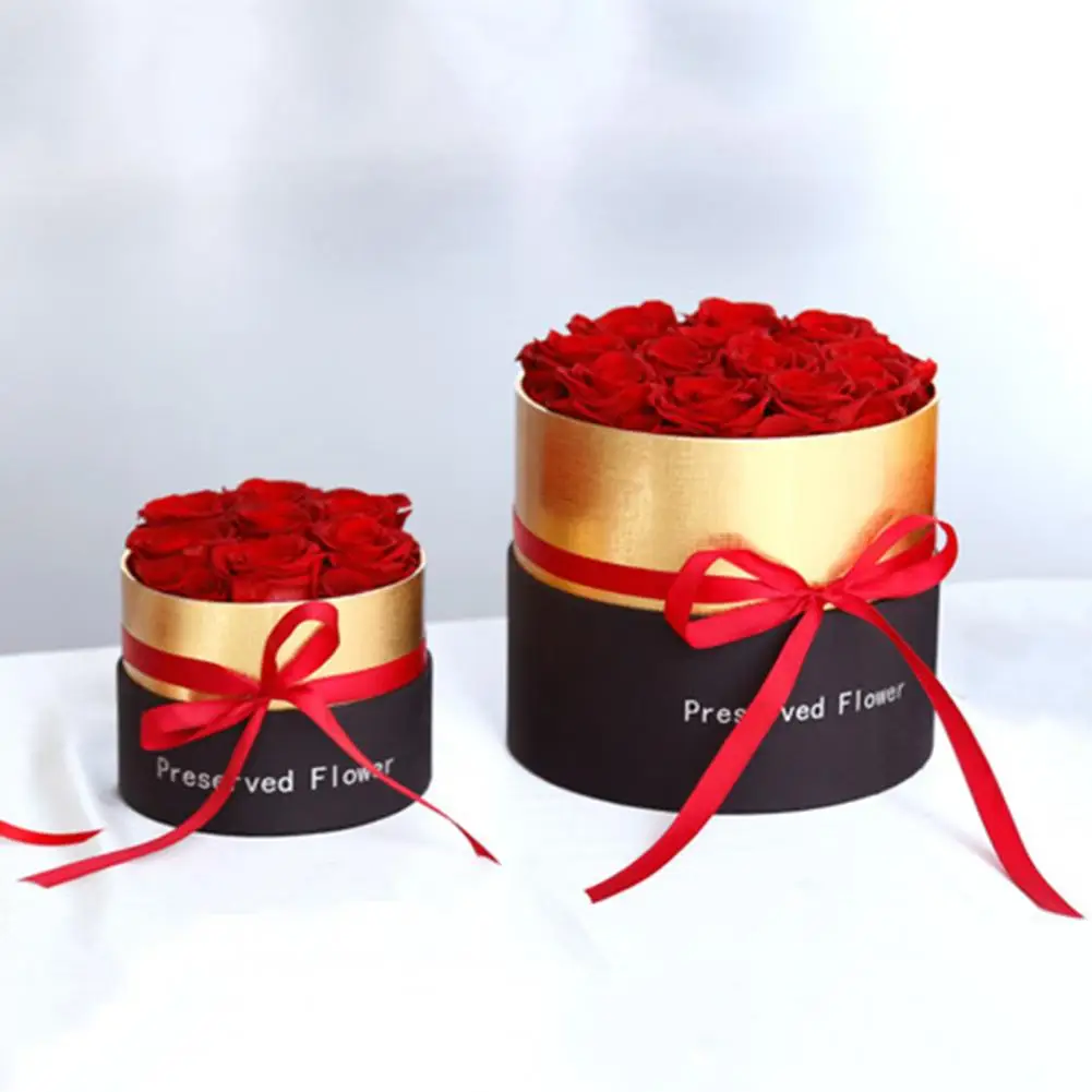 Preserved Roses Box Long Lasting Round-shaped Eternal Love Roses Create ...