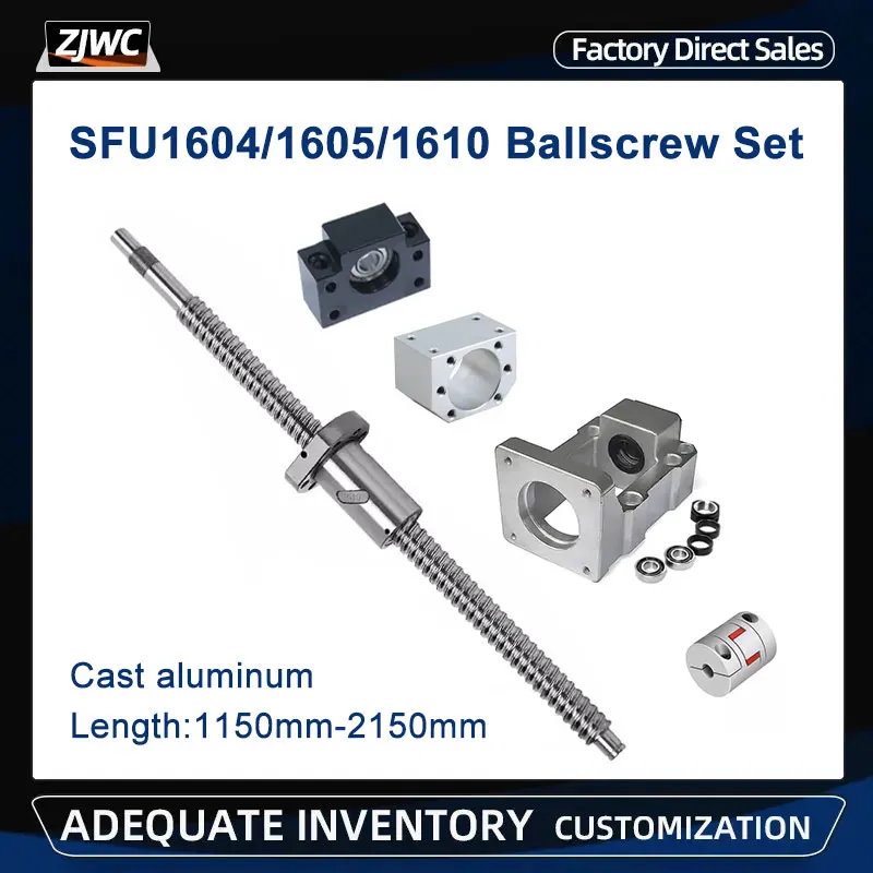 BallScrew-Set-SFU1605-1604-1610-RM1605-100mm-1150mm-HM12-57-HM12-60-For ...