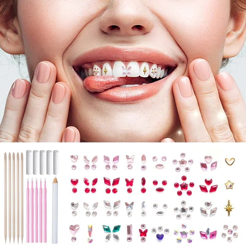 Professional Tooth Gem Kit DIY Crystals Jewelry Kit Teeth Gems Kit ...