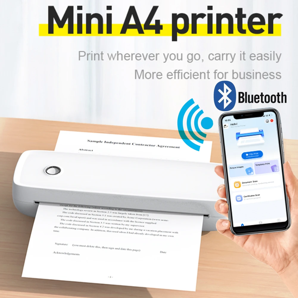 A4-Portable-Wireless-Bluetooth-Thermal-Printer-A4-Thermal-Paper-Photo ...