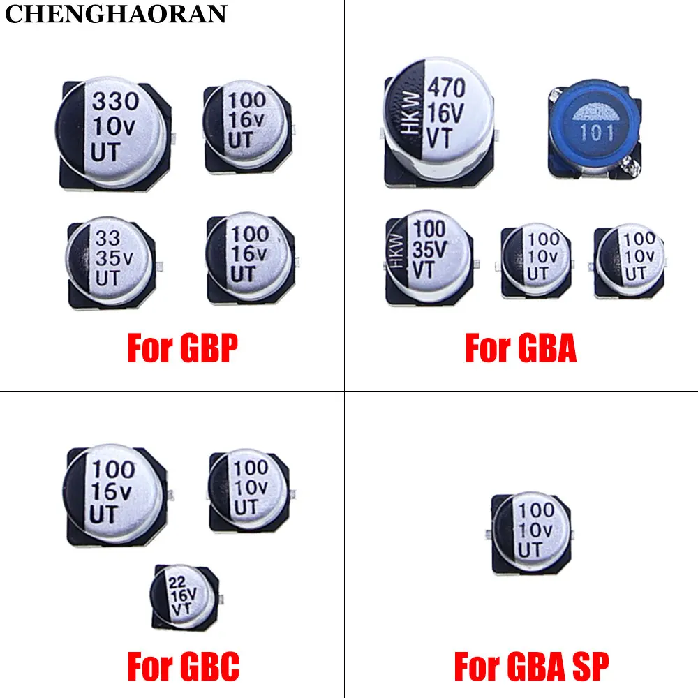 1Set For GBA GBC Mainboard Capacitor & Power Inductor Replacement Parts ...