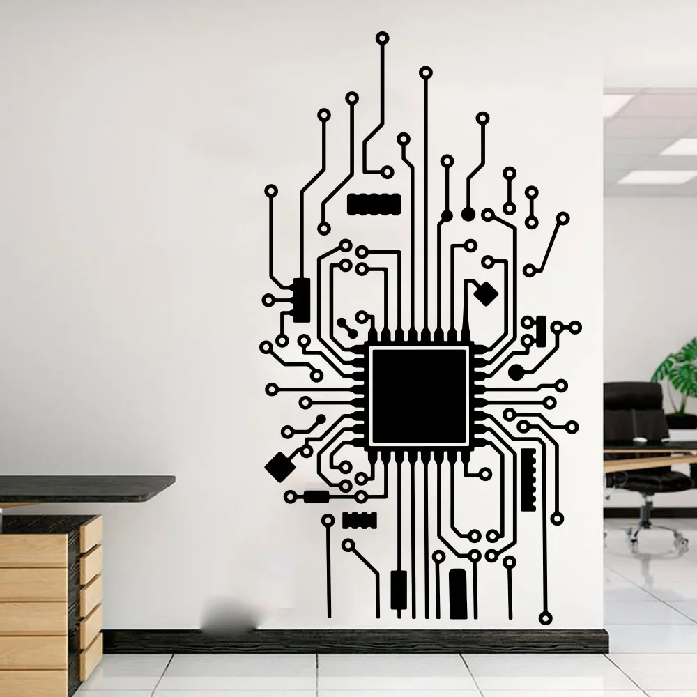 Large-Circuit-Board-Vertical-Geek-Wall-Sticker-Office-Computer-Engineer ...
