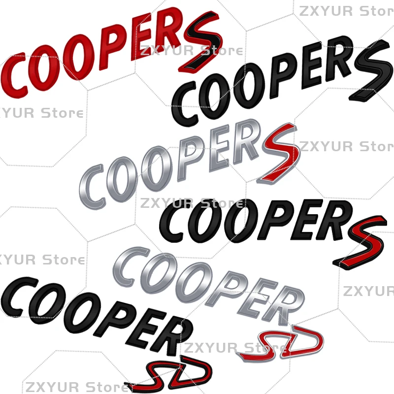 Metal-COOPER-SD-Emblem-Car-Sticker-Letter-Badge-Body-Rear-End-Trunk ...