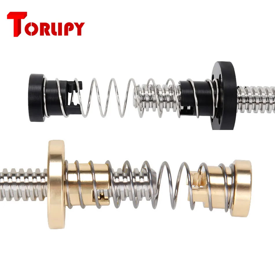 T8 Anti Backlash Spring Loaded Nut Lead Screw Elimination Gap Brass/POM ...