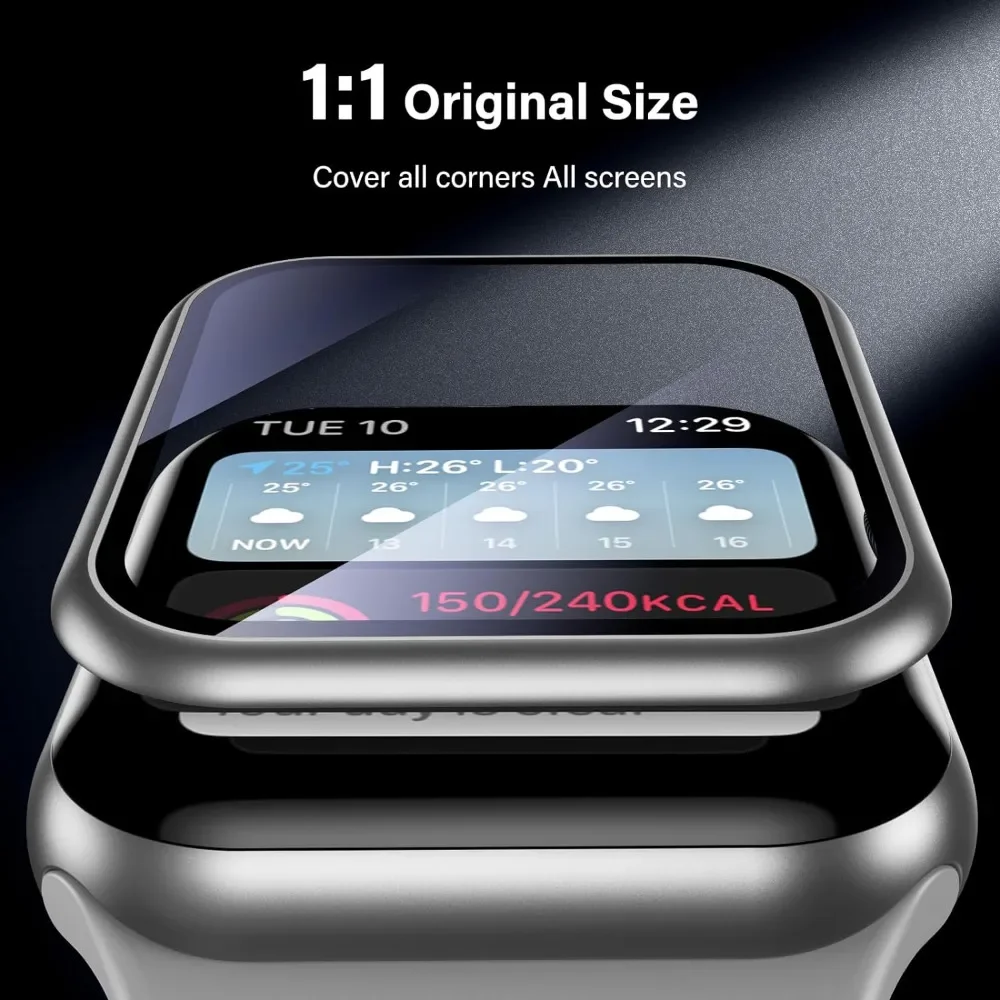 Screen Protector film for Apple Watch 45mm 44mm 41mm 40mm Tempered ...