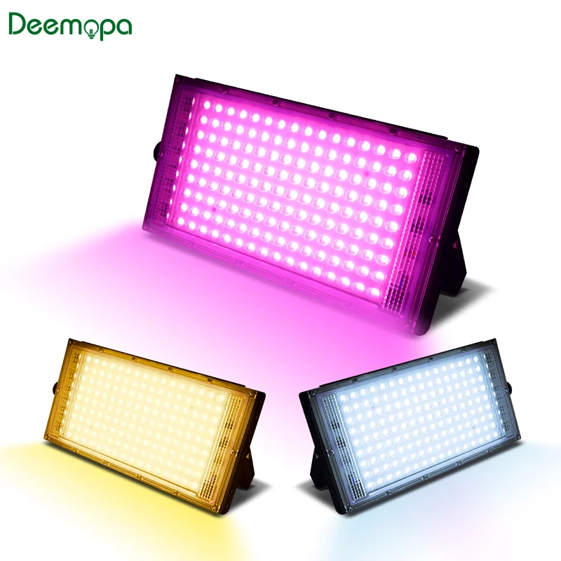 50W 100W Led Flood Light IP65 Waterproof AC 220V Full Spectrum ...