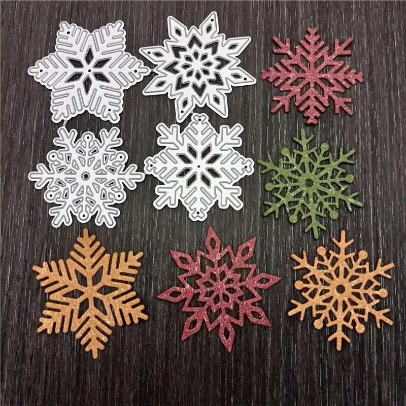 4-Christmas-Snowflake-Metal-Cutting-Dies-DIY-Embossing-Carbon-Steel ...