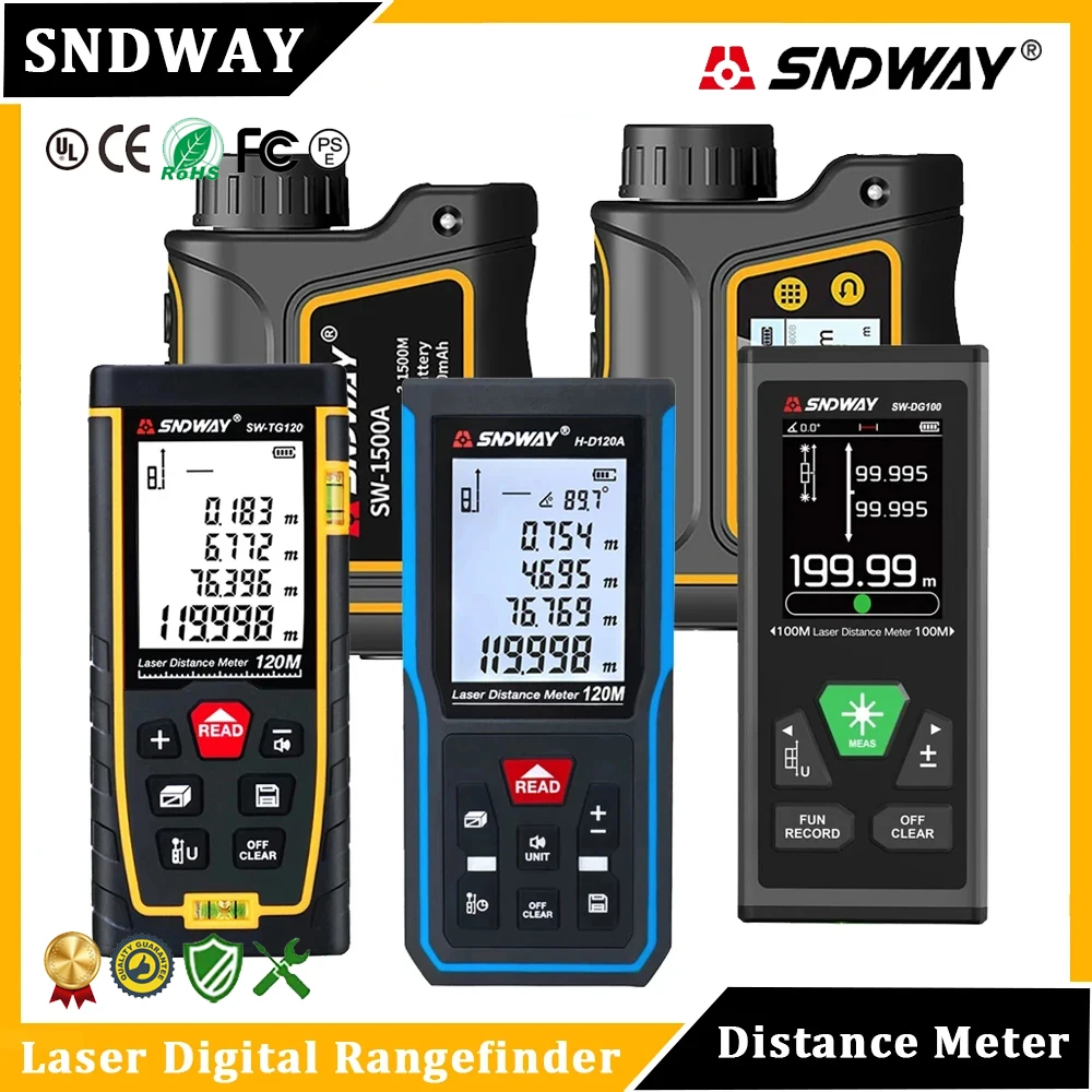 SNDWAY-Laser-Distance-Meter-Digital-Rangefinder-Laser-Measure-Tool ...