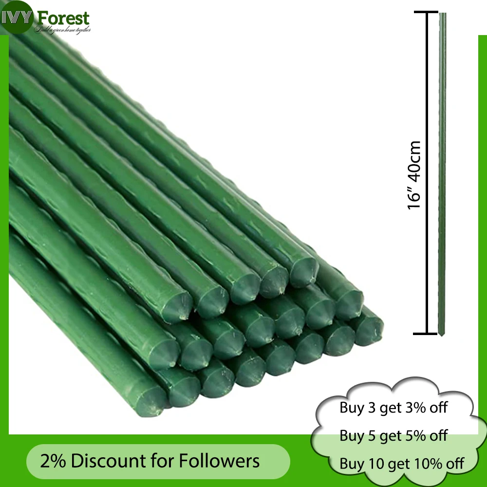 Plastic-Coated-Steel-Pipe-Gardening-Stakes-Supports-Indoor-Plants ...