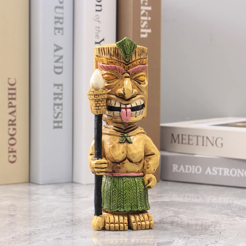 Home-Desk-Decoration-Mayan-Totem-Torch-Tribesman-Resin-Handicrafts ...