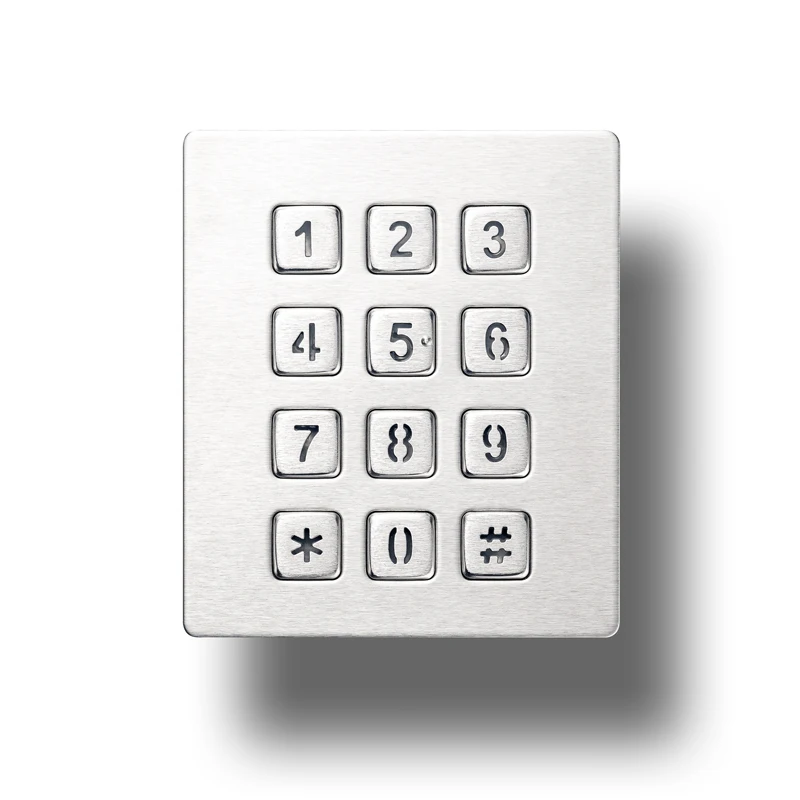 Industrial-Keyboard-with-12-Keys-IP65-3x4-Kiosk-Metal-USB-Keypad ...