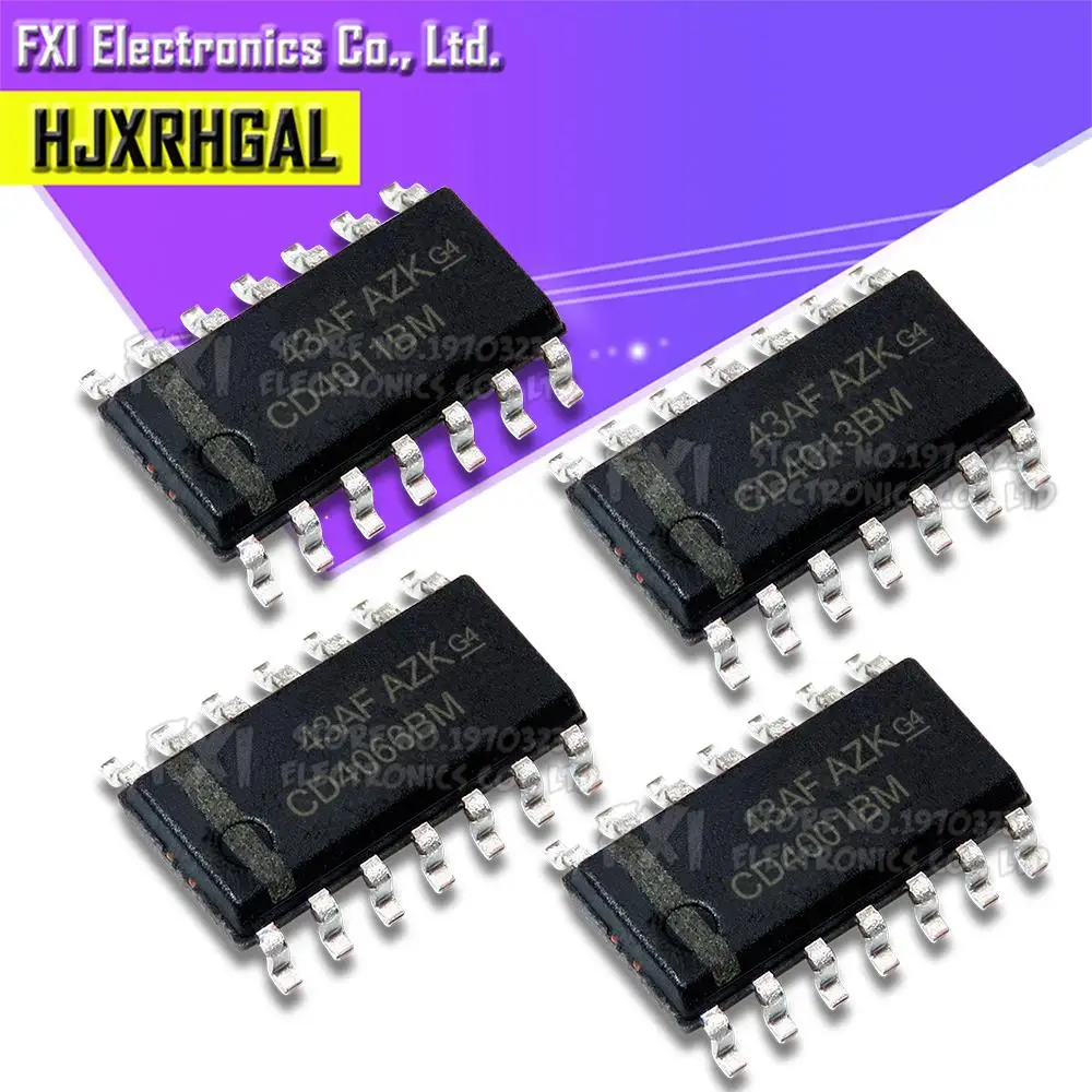 10PCS-CD4001BM-CD4011BM-CD4013BM-CD4017BM-CD4051BM-CD4060BM-CD4066BM ...