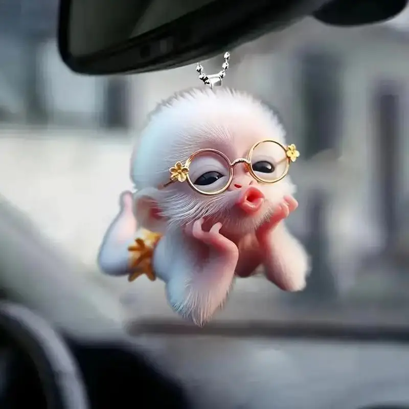 Cute-Animal-Keychain-Cute-Pouting-Monkey-Car-Decor-Car-Pendant ...