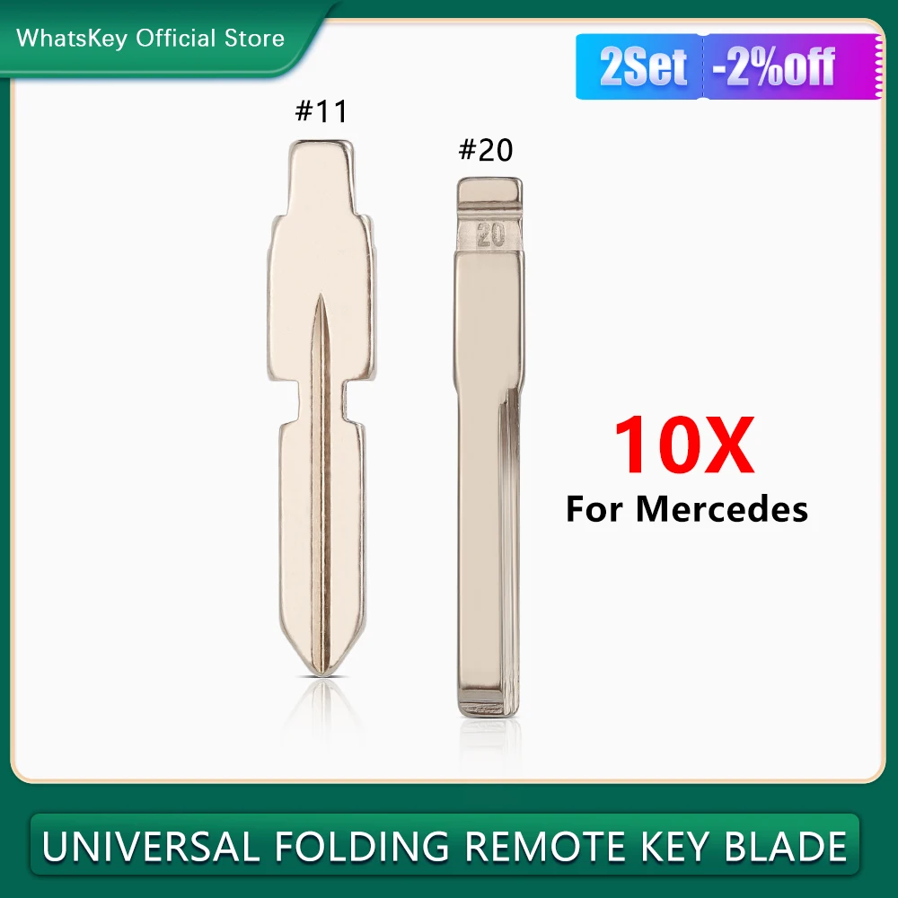 10pcs Hu39 Hu64 Metal Kd Key Blade #11 #20 For Mercedes Benz W124 W126 ...