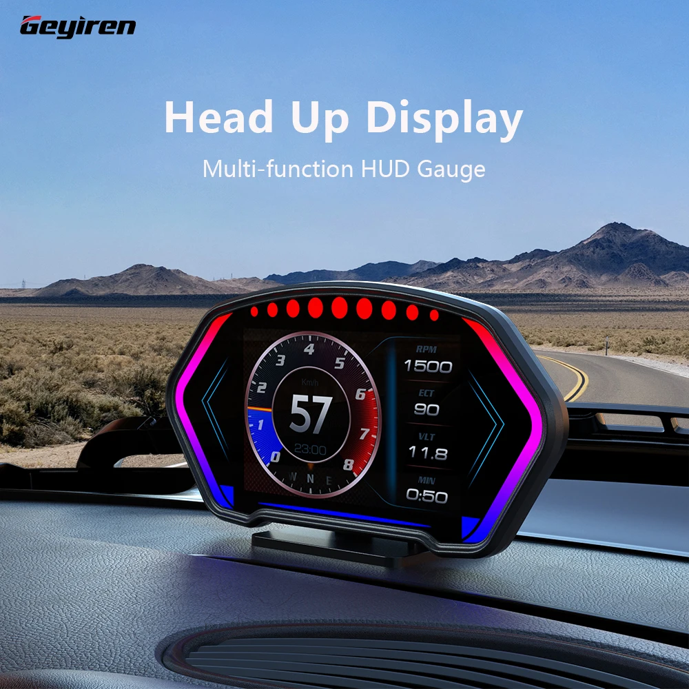 Geyiren-P3-Car-Head-Up-Display-OBD2-GPS-On-board-Computer-HUD-Gauge ...