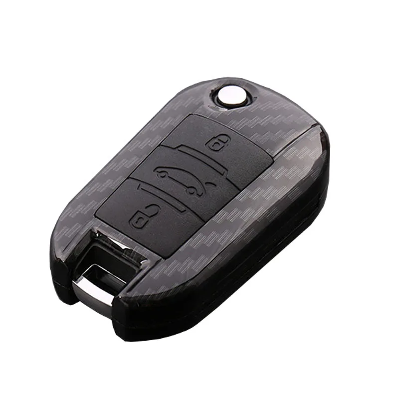 Fit for Peugeot 301 408 2008 3008 4008 5008 carbon fiber key pouch ...