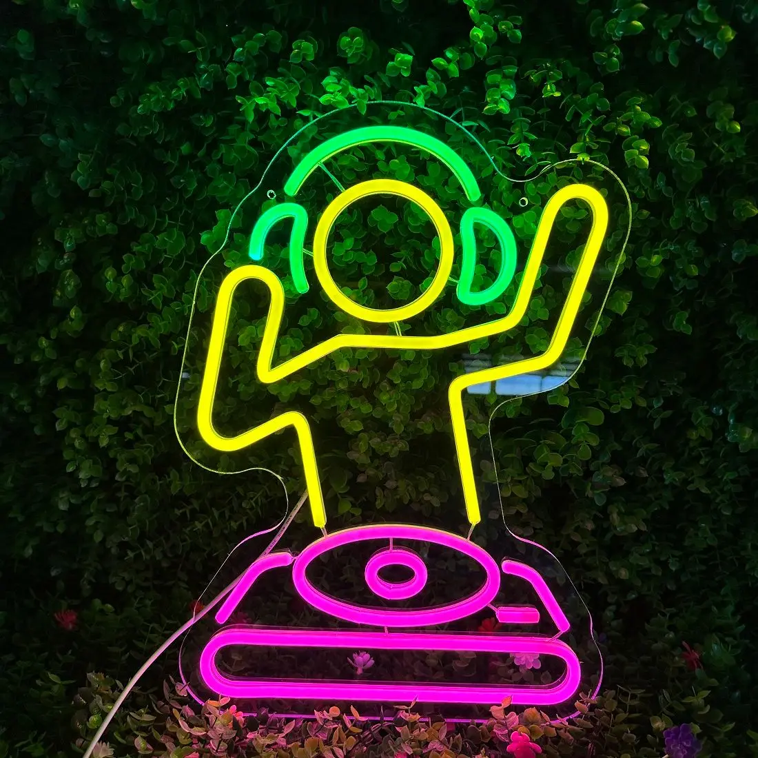 CHUANGQI-DJ-player-Neon-Sign-30X42CM-Man-Cave-Anime-Neon-Dimmable-LED ...
