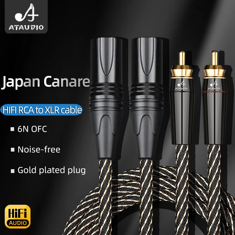HIFI-2RCA-to-2XLR-Audio-Cable-6N-OFC-3Pin-XLR-Female-to-RCA-Male-Cable ...