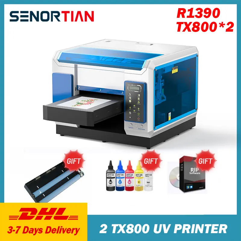 A3 Pro Uv Flatbed Printer Epson R1390/tx800 Dual Print Head Uv Printer ...