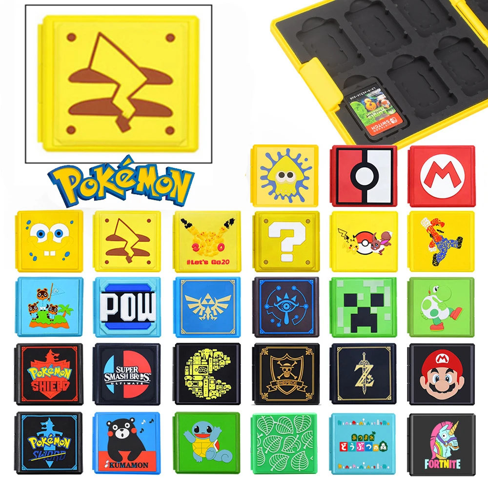 12-In-1-Pokemon-Pikachu-Switch-Game-Card-Case-Storage-Box-For-Switch ...