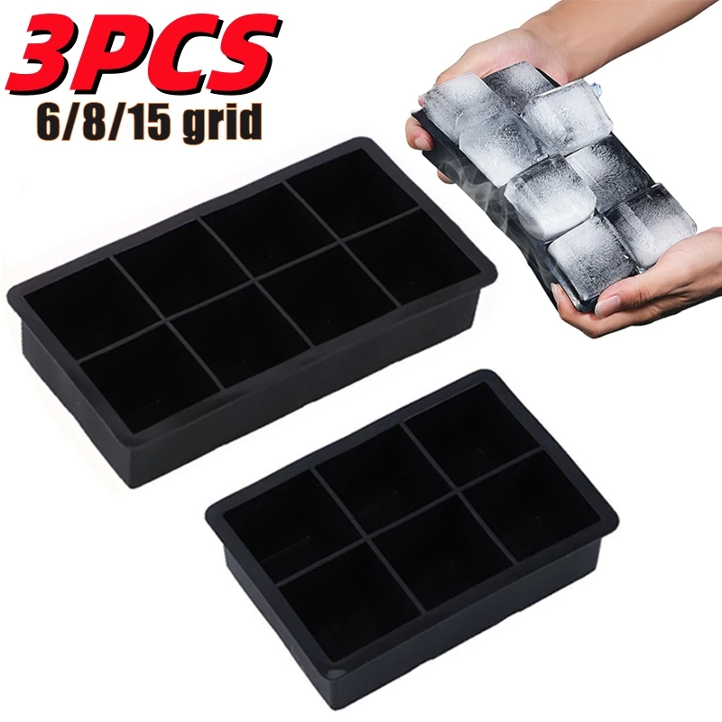 3PCS-4-6-8-15-compartments-large-ice-compartment-mold-Silicone-ice-cube ...