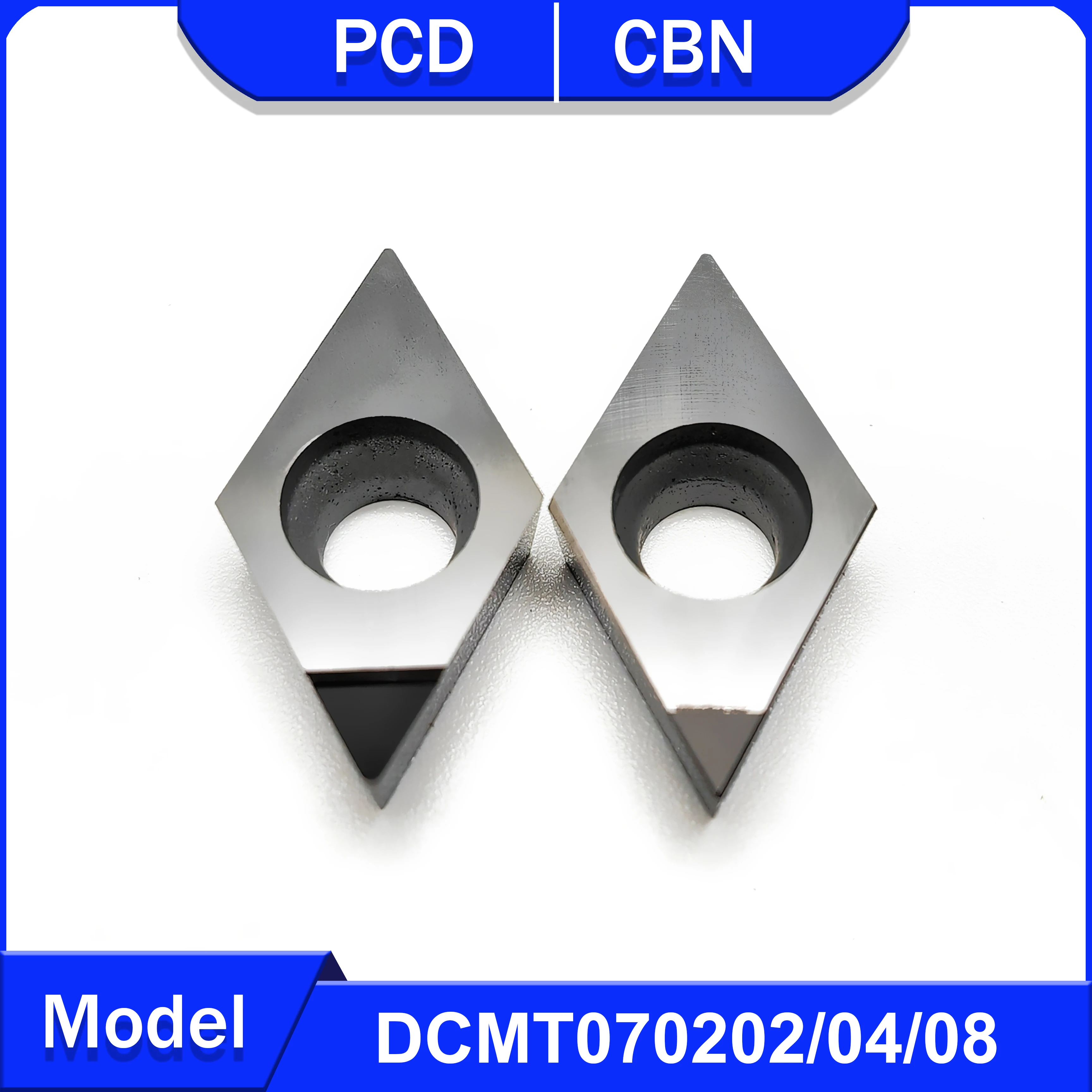 Utensile per tornitura CBN 2 pezzi DCMT 070202 DCMT 070204 DCMT 070208 ...