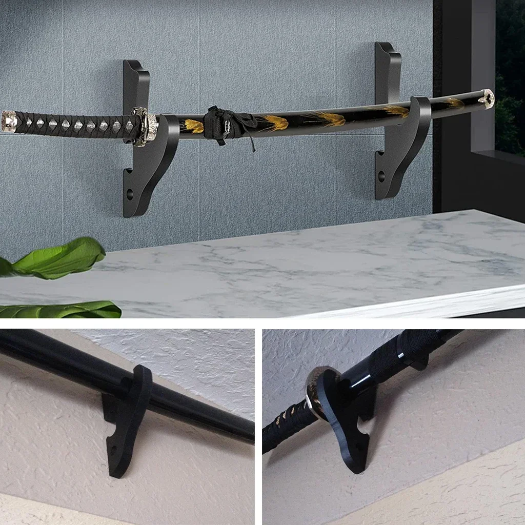 Wooden Katana Large Sword Display Stand Holder 1/2 Layer Wooden Samurai ...