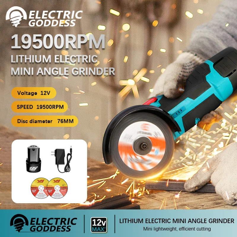 Electric-Goddess-12V-Mini-Angle-Grinder-Rechargeable-Grinding-Tool ...
