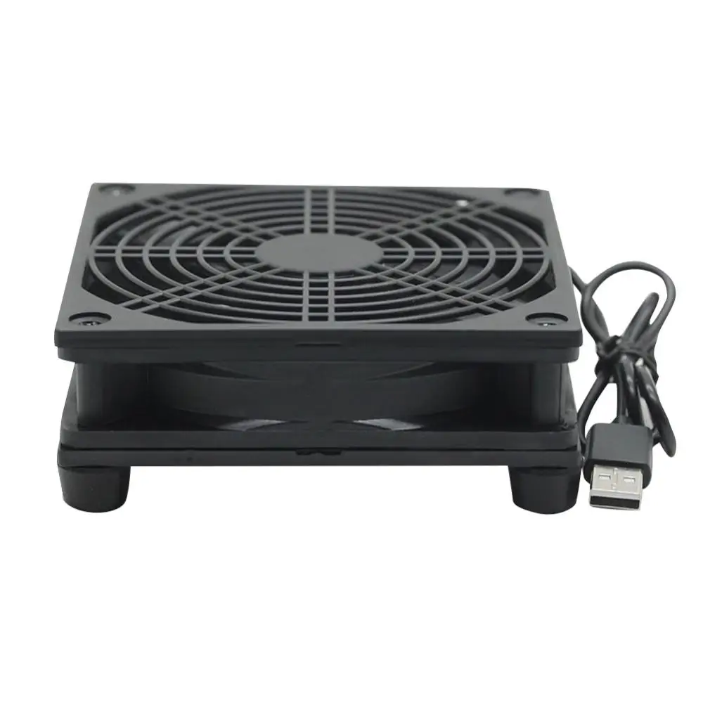 5V-USB-Router-Fan-TV-Box-Cooler-120mm-PC-DIY-Cooler-W-Screws-Protective ...
