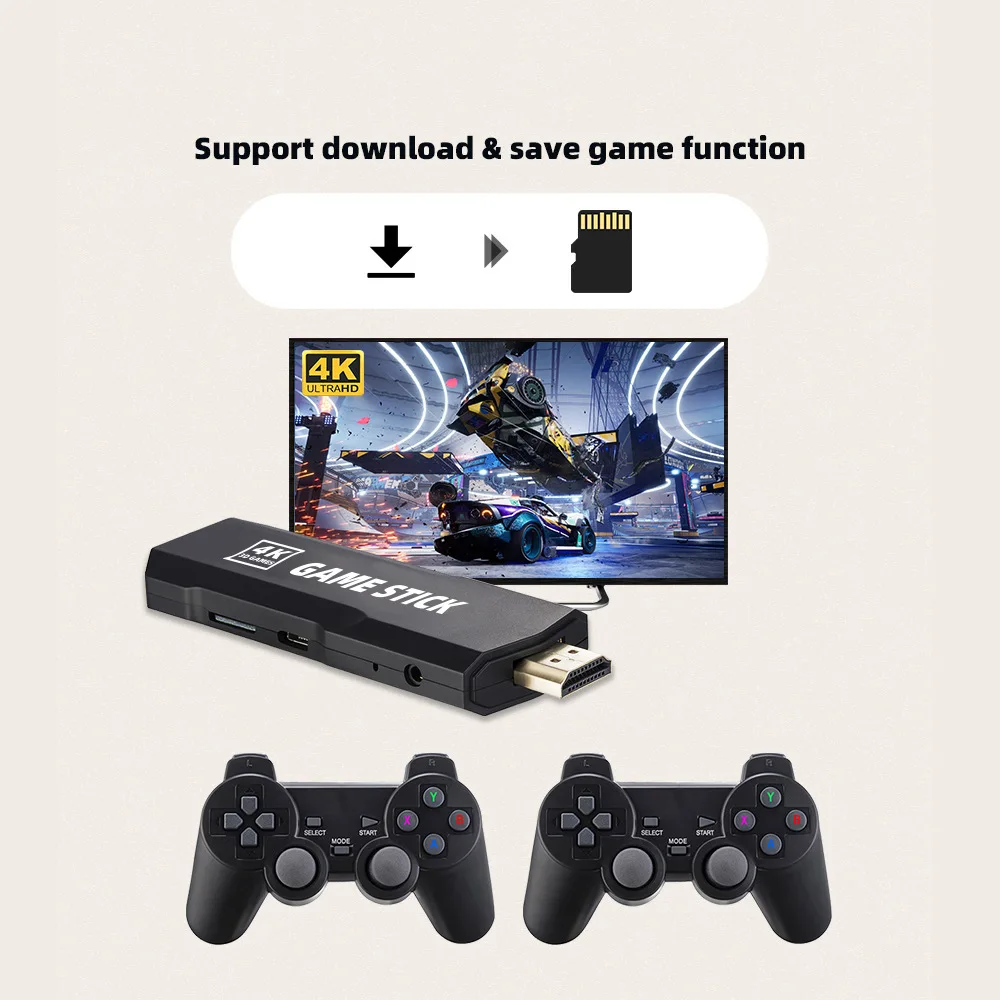 M9 Retro Video Game Console 2.4G Wireless Console Game Stick 4k 40000 Games Portable Dendy Game ...