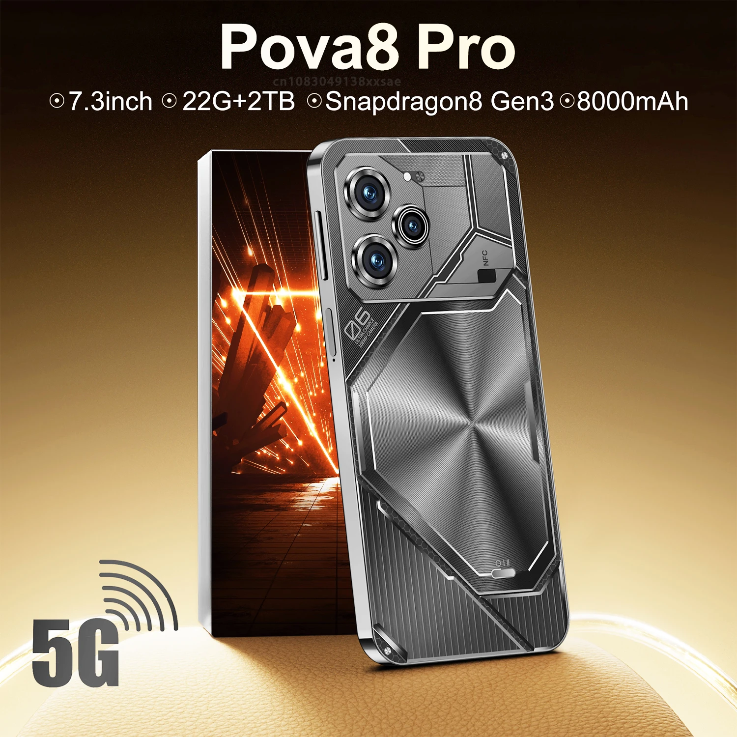 Pova-tel-fono-inteligente-8-Pro-Original-Smartphone-5G-Dimensity9200-7-3-pulgadas-22GB-2TB ...