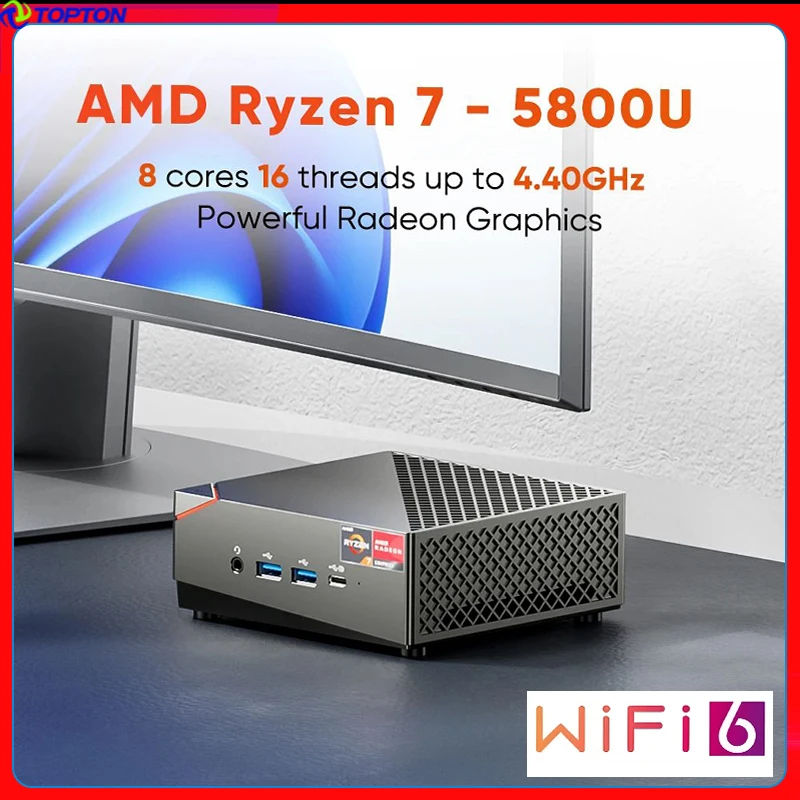 TOPTON-AMD-Mini-PC-Ryzen-7-5800U-Gaming-PC-Windows-11-R7-5700U-NVMe-SSD ...