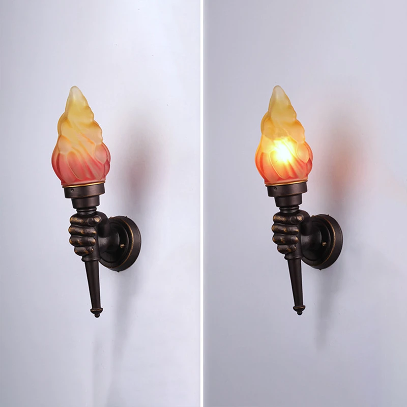 Industrial-Simple-Wall-Lamps-Modern-Creative-Torch-Hand-Lamp-Vintage ...
