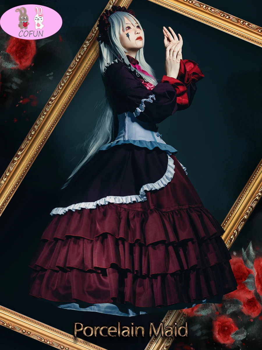 VTuber-Porcelain-Maid-Foxy-Joel-Cosplay-Costume-Medieval-Court-Style ...