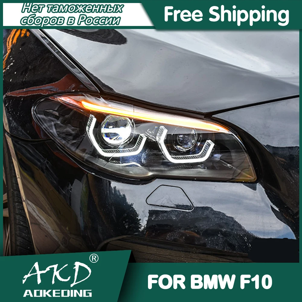 For-BMW-F10-F18-Headlights-2011-2017-DRL-Day-Running-Light-LED-Bi-Xenon ...